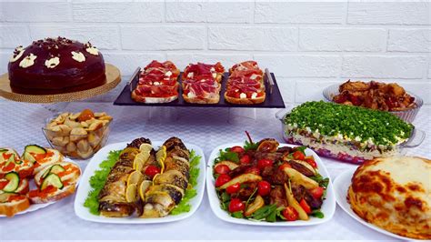 МЕНЮ на День Рождения Мой ПРАЗДНИЧНЫЙ СТОЛ горячее закуски и салаты Youtube