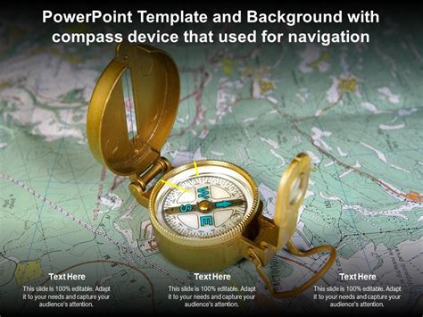 Powerpoint Template And Background With Compass Device That Used For