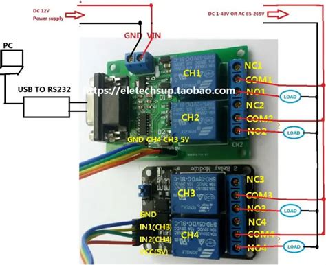 DC V V Channel RS Relay Module Serial Port UART Board Replace