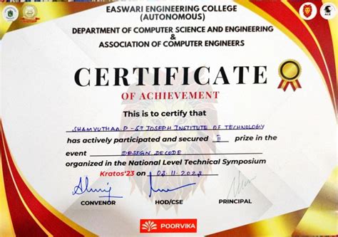 Shamyukthaa P On Linkedin Easwariengineeringcollege