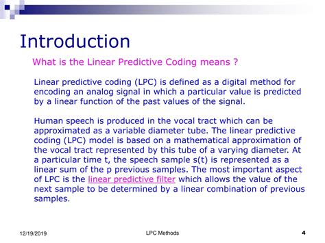 PPT Comparative Analysis Of Linear Predictive Coding Methods In MATLAB PowerPoint Presentation