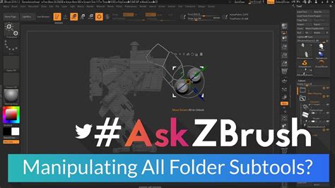 askzbrush “is it possible to move and scale all subtools in a folder simultaneously” zbrushlive