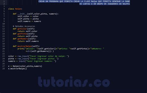 POO Python Clase Naipe Tutorias Co