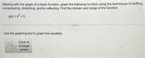 Solved Starting With The Graph Of A Basic Function Graph