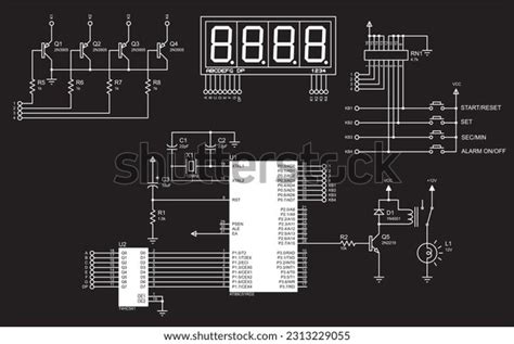 Seven Segment Indicators Over Royalty Free Licensable Stock Vectors Vector Art Shutterstock