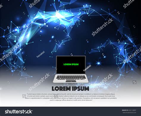 Abstract Modern Computer Network Network Concept Stock Vector Royalty Free 632110097