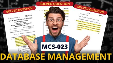 Mcs 023 Database Management Dbms Ignou Bca Previous Year Question Paper With Answersolved