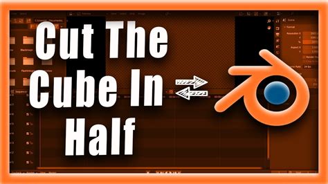 Blender Tutorial How To Cut The Cube In Half In Blender Simple Way YouTube