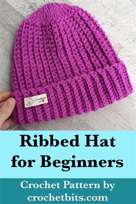 Crochet Ribbed Hat Pattern For Beginners Artofit