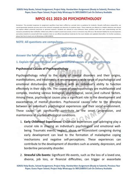 IGNOU MAPC 2nd Solved Assignment 2023 24 Clinical English Medium Combo Mpce 11 12 13 IGNOU