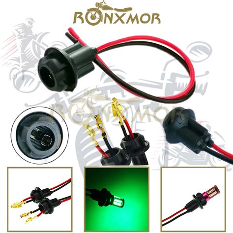 Ronxmor 1pc Motorcycle T10 Auto Car Socket Connector Extension Dc 0v ~ 12v Light Bulb Socket W5w