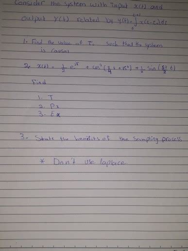 solved find value of t0 such that the system is causal than