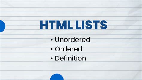 Html Lists Ordered Unordered And Definition List Examples Talal Zaman Abbasi Software