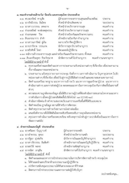 แต่งตั้งคณะทำงานในการเฝ้าระวัง ป้องกันและควบคุมโรคติดเชื้อไวรัสโคโรนา 2019 เทศบาลตำบลปัว