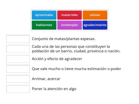 El Conejo En La Luna Wordwall Match Up