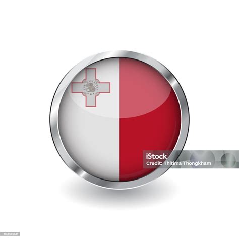 금속 프레임과 그림자와 플래그 버튼 국기 벡터 아이콘 광택 효과와 금속 테두리 배지 흰색 바탕에 현실적인 벡터 일러스트 0명에 대한 스톡 벡터 아트 및 기타 이미지 Istock