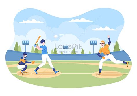 야구 선수 스포츠 일러스트 일러스트 무료 다운로드 Lovepik