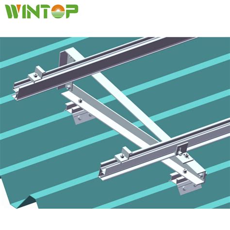 Solar Metal Roof Rail Racking System With Tripod Pv Metal Roof Bracket And Solar Roof Racking