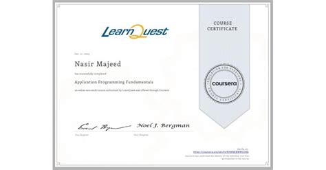 nasir majeed on linkedin completion certificate for application