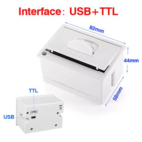 58mm Panel Embedded Thermal Printer Kiosk Mini Receipt Printer With Interface Rs232 Ttl Usb Use