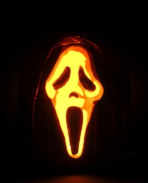 SCREAM Ghostface Title Hand Carved Foam Pumpkin Etsy