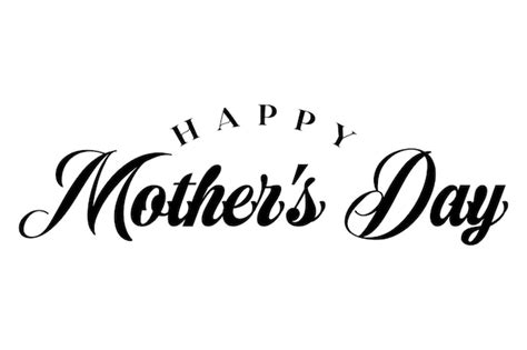 Premium Vector Happy Mothers Day Hand Drawn Lettering Vector Illustration