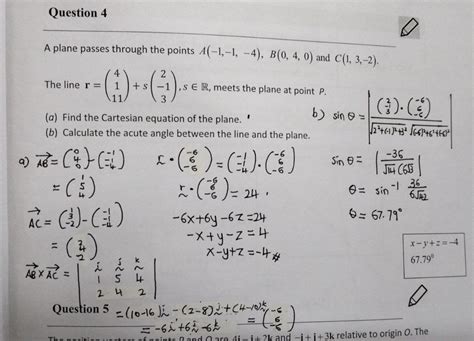 Angles Between Lines And Planes