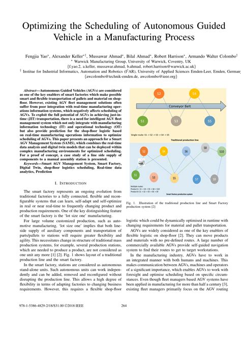 pdf optimizing the scheduling of autonomous guided vehicle in a