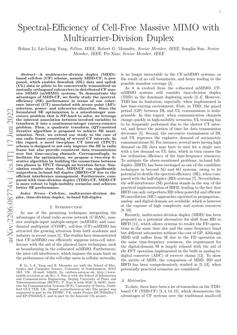 Pdf Spectral Efficiency Of Cell Free Massive Mimo With Multicarrier Division Duplex