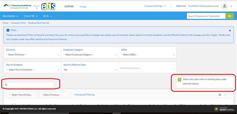 NF Pre Production UI GSRMA Alignment Is Not Proper On Assign Classes And Payroll
