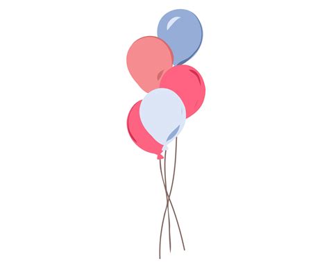 Bunch Of Pink And Blue Balloons Pastel Colors Flying Balloons