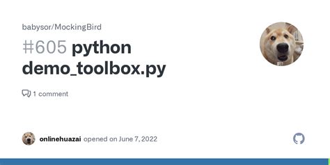 Python Demo Toolbox Py Issue 605 Babysor MockingBird GitHub