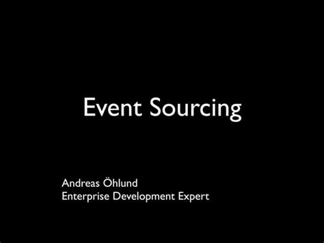 Event Sourcing Ppt