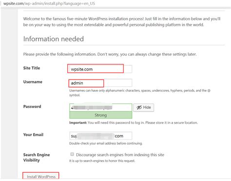 how to install wordpress by ispconfig database mart