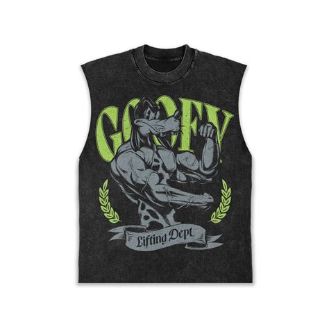 Goofys Gym Tank Workout Fitness Lifting Disney Cutoff Muscle Main Street Thieves