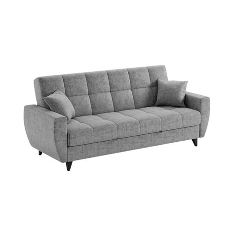 Nova Mebel Даавуун ор болдог буйдан саарал Betty 2