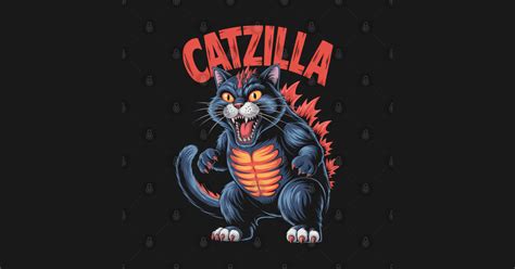 Cute Catzilla Cat Meme Cute Catzilla Cat Meme T Shirt Teepublic