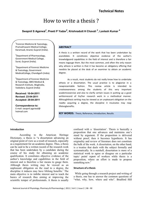 PDF How To Write A Thesis
