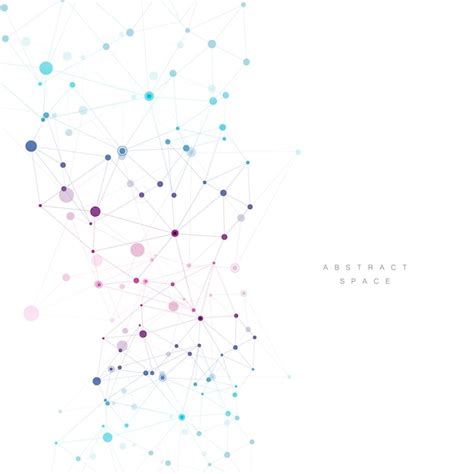 Premium Vector Abstract Connection Structure Polygonal Space