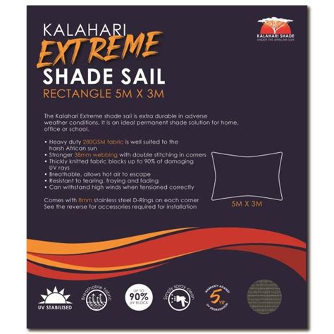 Kalahari Extreme Shade Rectangle 5mx3m Agrimark Kalahari Extreme Shade Rectangle 5mx3m Agrimark
