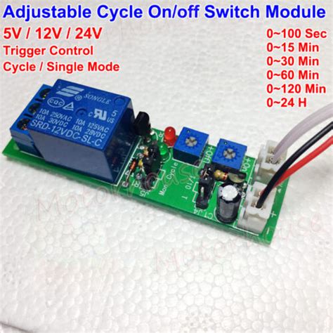 DC V V V Signal Trigger Delay Time Turn On Off Timer Relay Switch Adjustable EBay