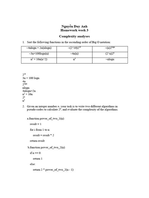 homework lecture3 complexity pdf queue abstract data type cybernetics
