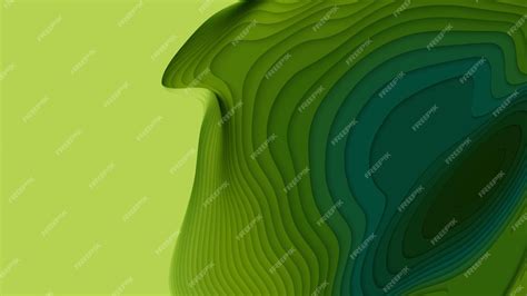Free Vector Green Paper Layers 3d Abstract Gradient Papercut Colorful Origami Shape Concept