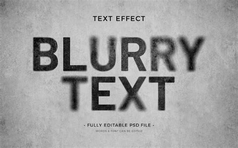 Premium Psd Blurry Style Creative Text