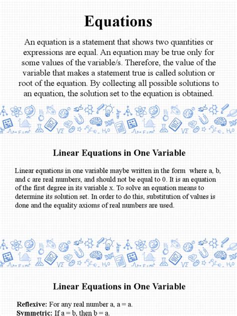 7 Linear Equations And Inequalities In One Variable Pdf Equations Inequality Mathematics