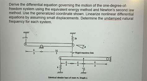 [solved] Derive The Differential Equation Governing The Mot