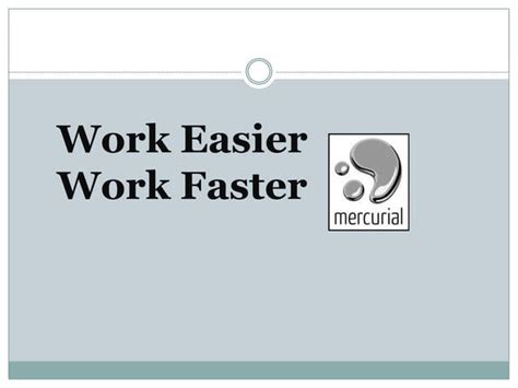 Mercurial Distributed Version Controlling Ppt