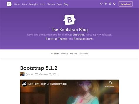 Bootstrap V512 Улучшение Плагины Bootstrap BootstrapТема