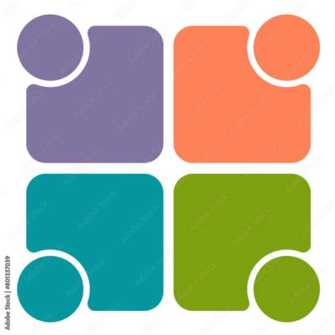 4 List Step Or Process Infographic Diagram Presentation Element Vector Design Stock Vector