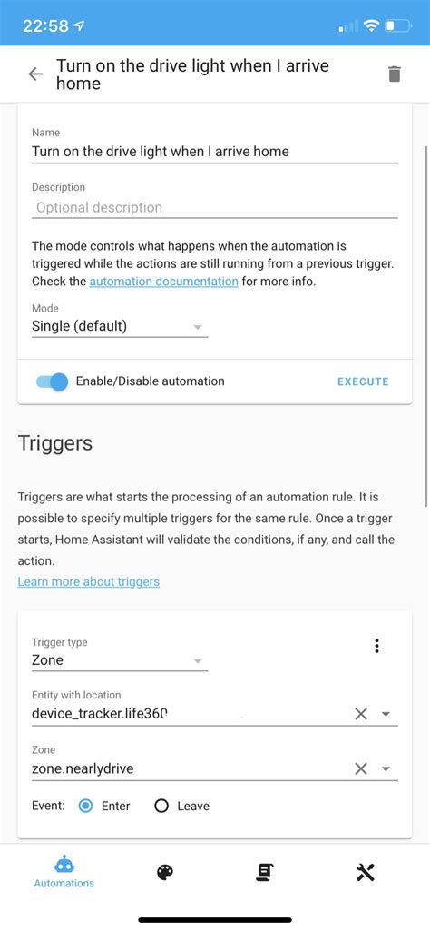 ha automations tracking and using zones to trigger configuration